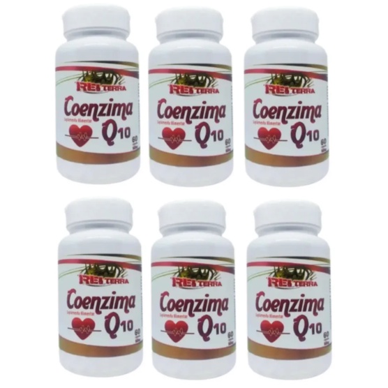 Kit 6 Coenzima Q10 500 Mg 60 Cápsulas - Rei Terra | Shopee Brasil