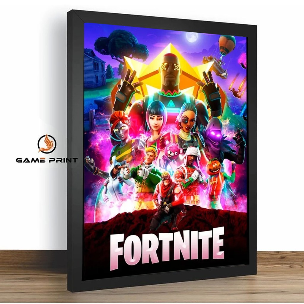Quadro Fortnite Game Geek 45x35cm C/ Vidro Gamer | Shopee Brasil