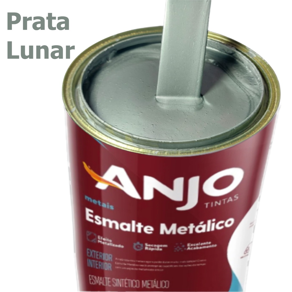 Tinta Prata Lunar Esmalte Sintético Portão Metal 3,6l Anjo | Shopee Brasil