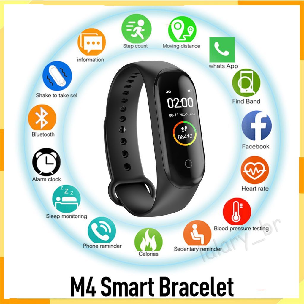 M4 Smartwatch relógio smart esportivo com monitor de frequência ...