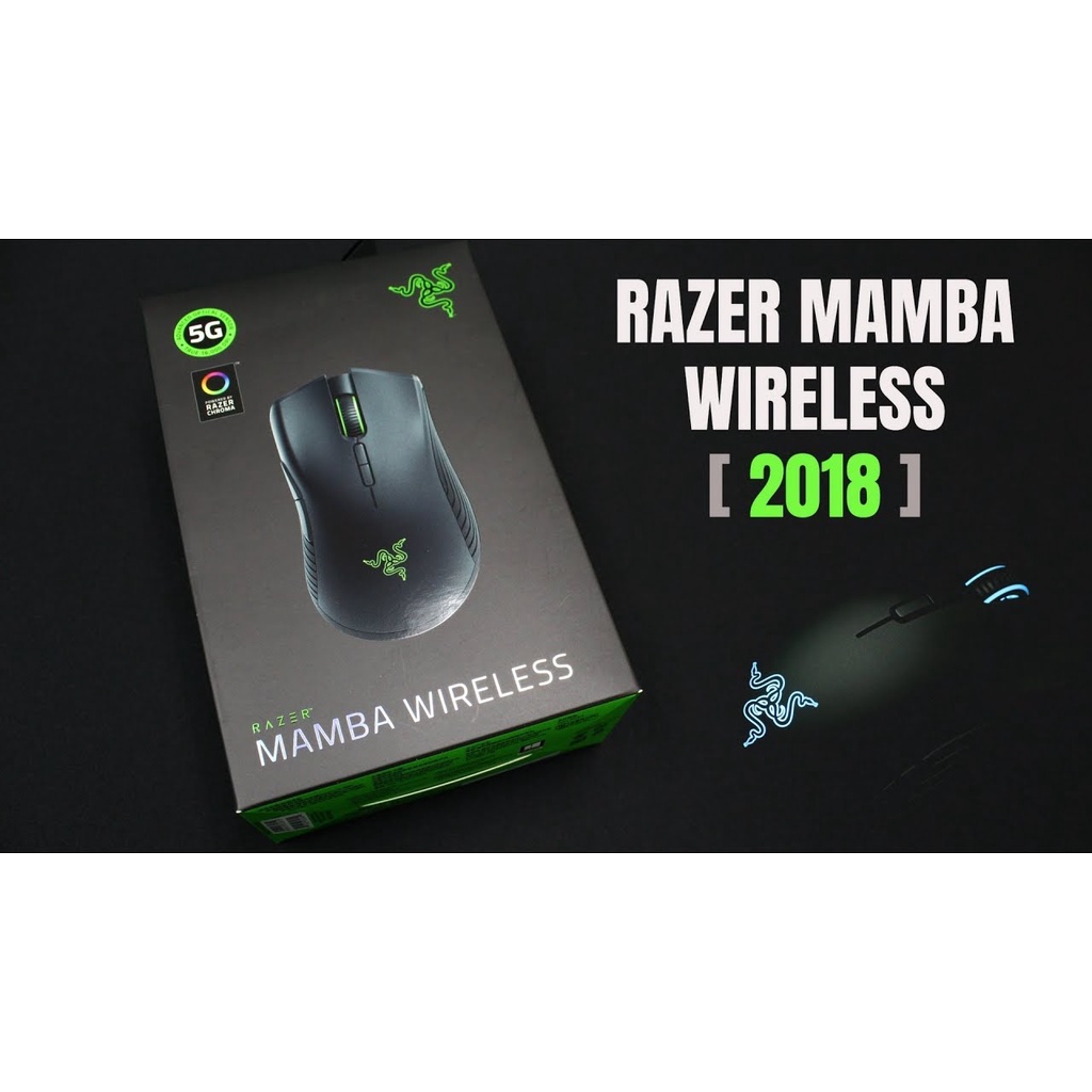 MOUSE GAMER WIRELESS RAZER manba 2018 com bolsa | Shopee Brasil