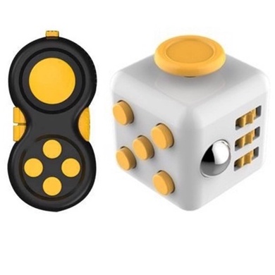 Kit Fidget Cube Dado +Controle Pad Toy Brinquedo Anti-stress | Shopee ...