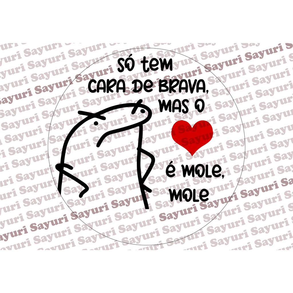 Papel arroz Flork Meme com 20cm - Cara de brava mas coração mole ...