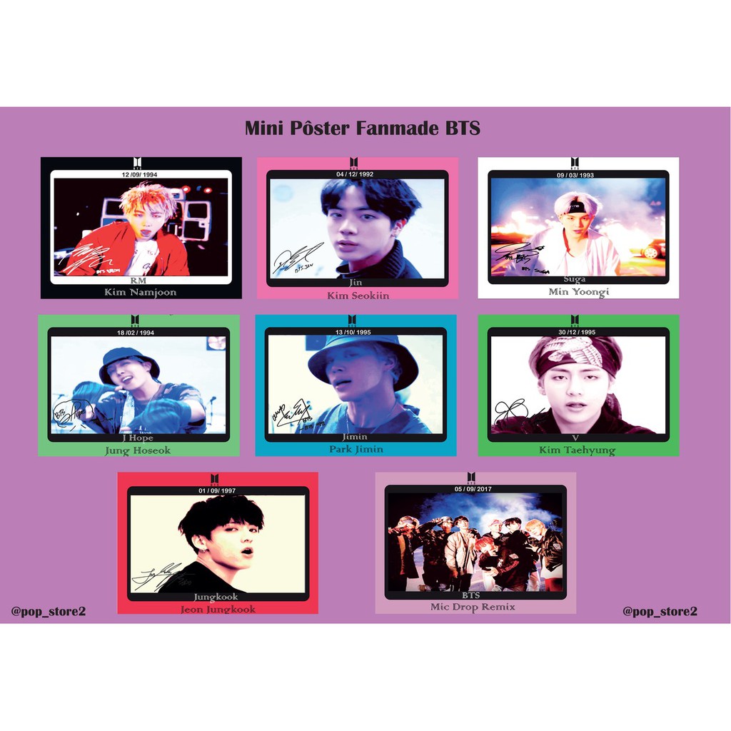Mini Pôster BTS - Mic Drop (MV) | Shopee Brasil