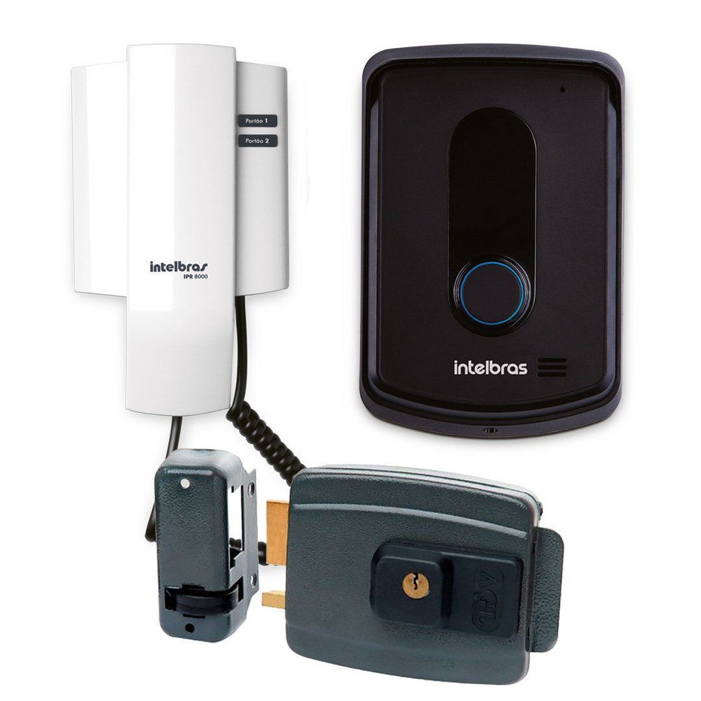 Kit Porteiro Eletrônico Interfone Intelbras Ipr 8010 + Fechadura ...