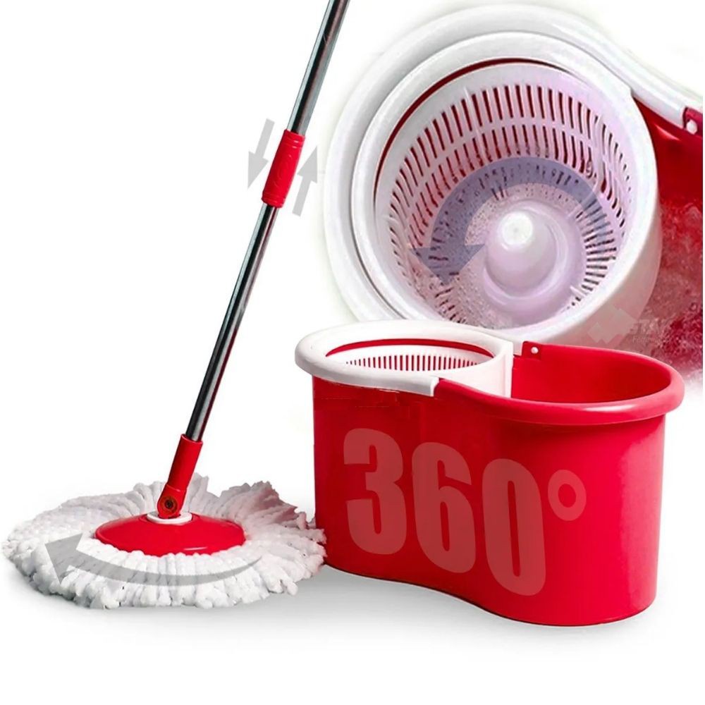 Balde Spin Mop 360 Centrifuga Esfregão Cesto Inox Vassoura | Shopee Brasil
