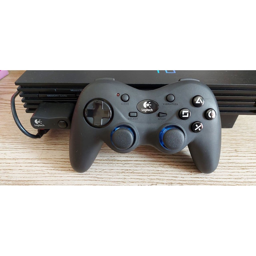 Controle Logitech action para playstation 2 com receiver semi-novo ...