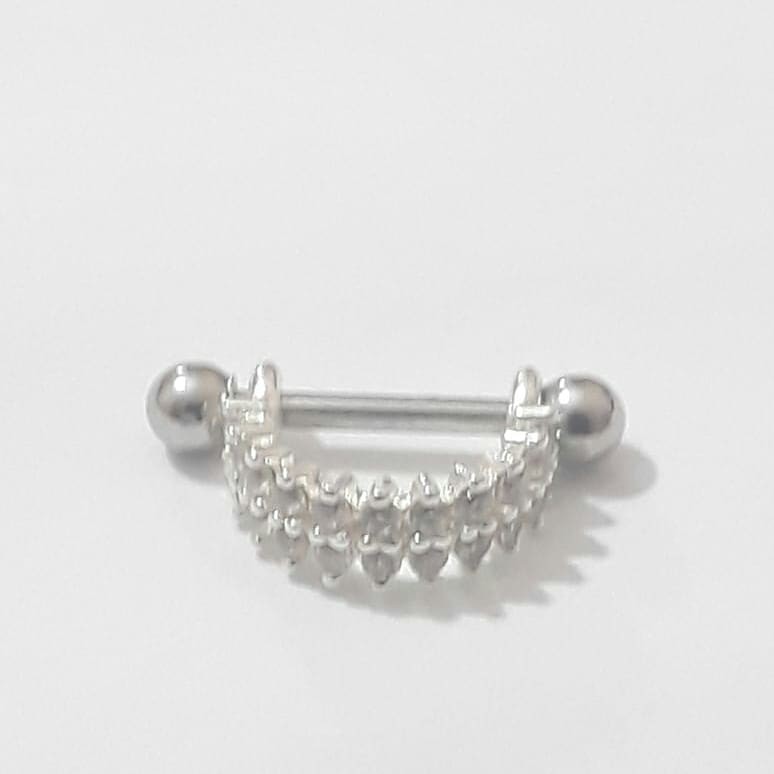 Piercing Mini Conch Prata 925 Helix Cartilagem | Shopee Brasil