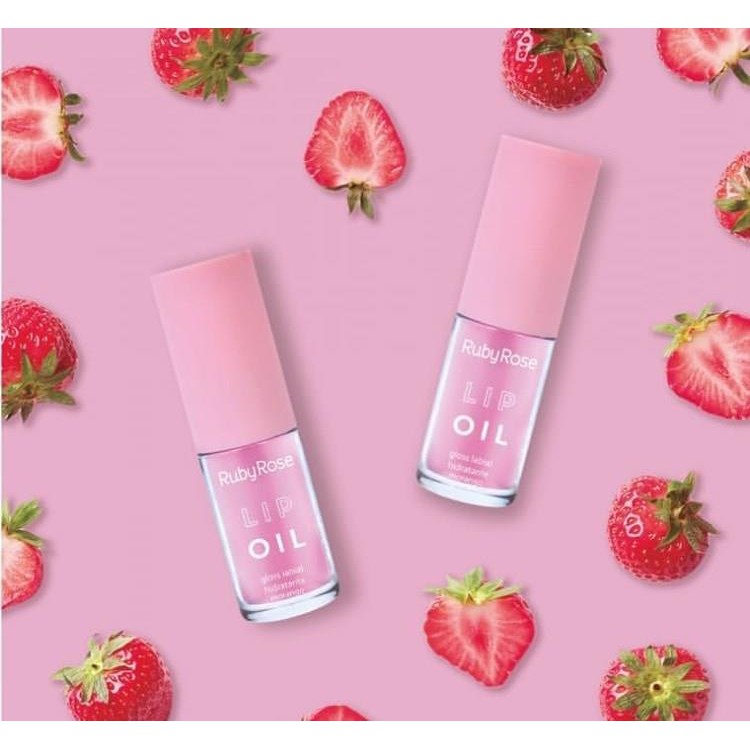 Lip Oil Ruby Rose Morango gloss hidratante labial | Shopee Brasil
