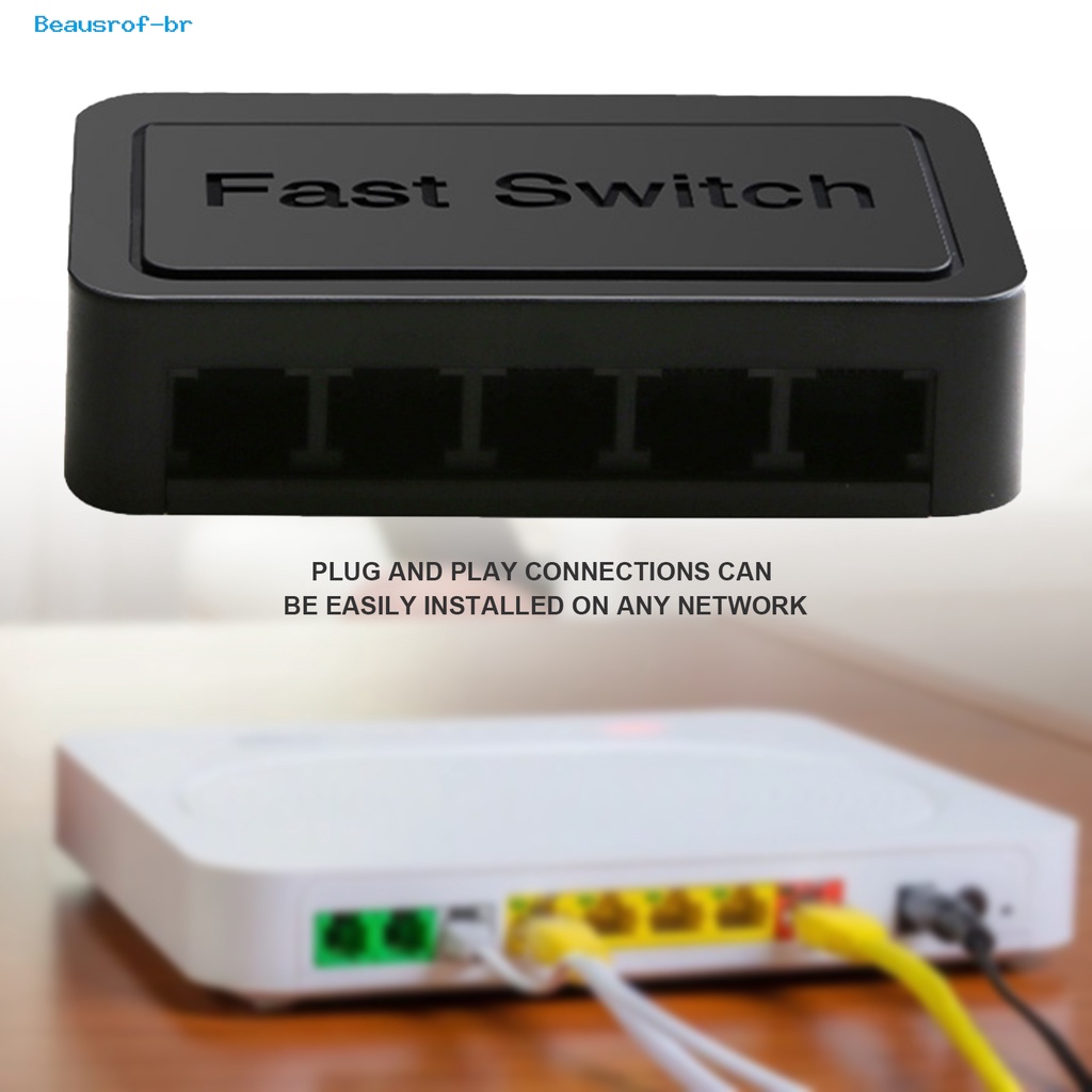 Beausrof.br Multiple Interfaces Ethernet Hub 10/100Mbps RJ45 Quick ...