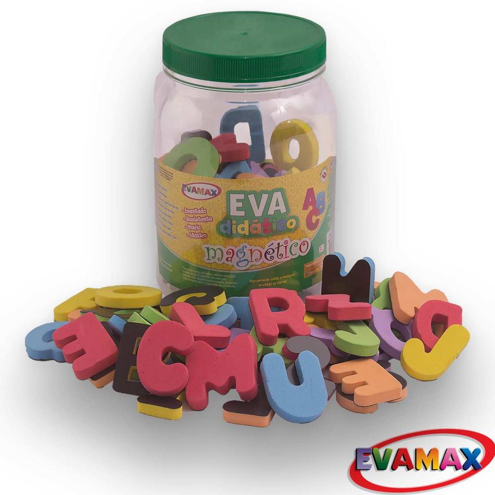 BRINQUEDO PEDAGOGICO EVA ABC VOGAIS 5X3CM 93PCS MAGNETI | Shopee Brasil