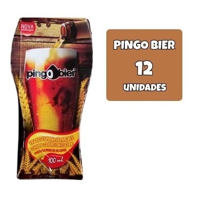 Pingo Bier 100 Ml. - 12 Unid - Chopp E Cerveja Escura | Shopee Brasil