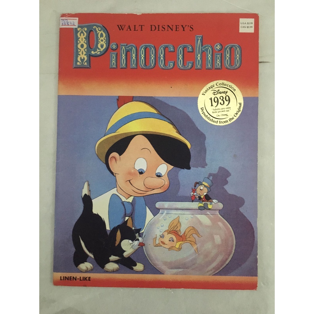 Livro: Walt Disney's - Pinocchio | Shopee Brasil