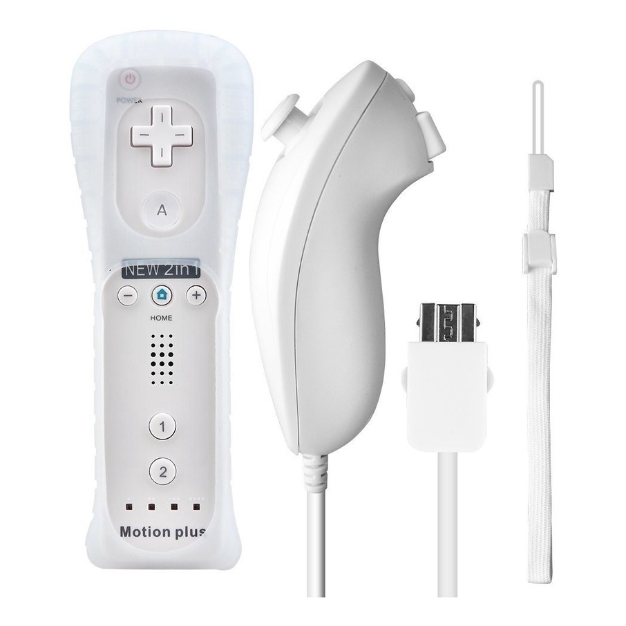 Controle Wii Remote Plus + Nunchuk COMPLETO para Nintendo Wii/u com wii ...