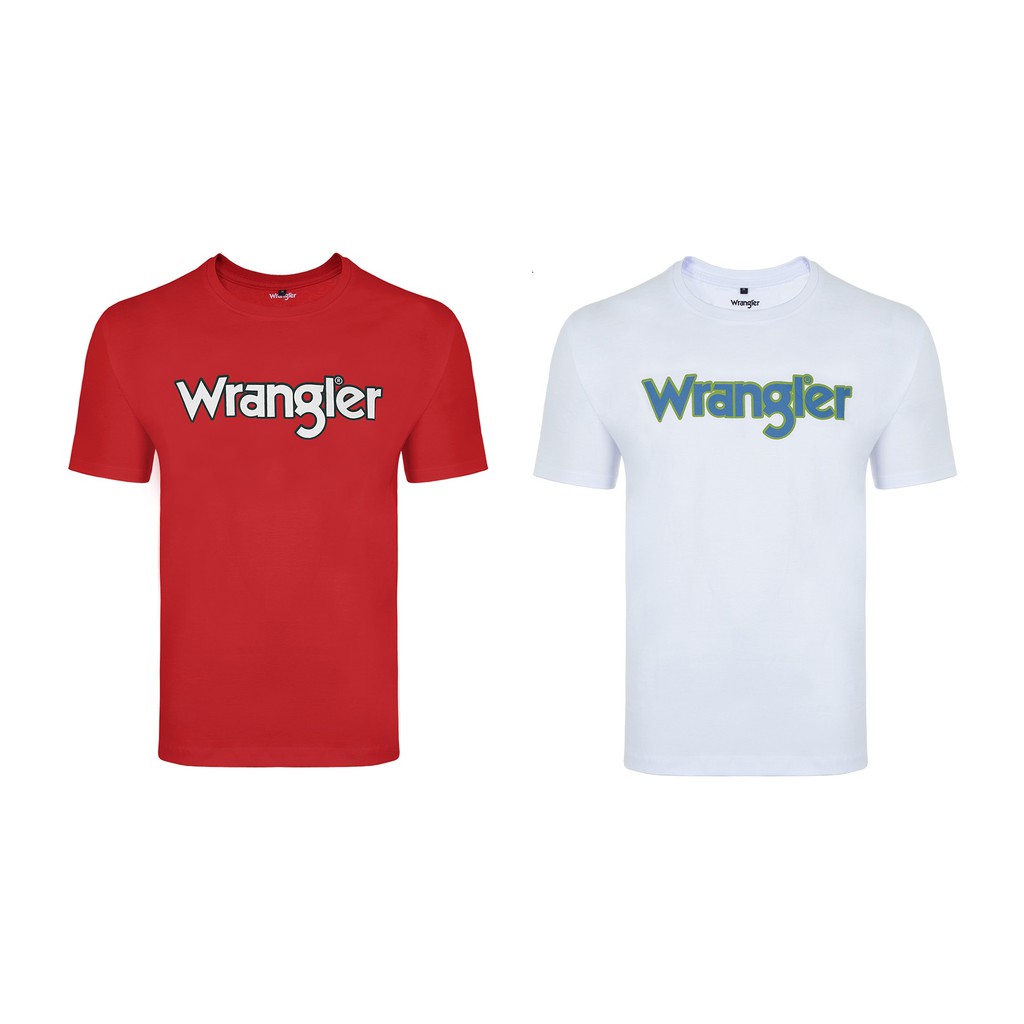 CAMISETA WRANGLER MASCULINA MODELO LOGO BORDA | Shopee Brasil