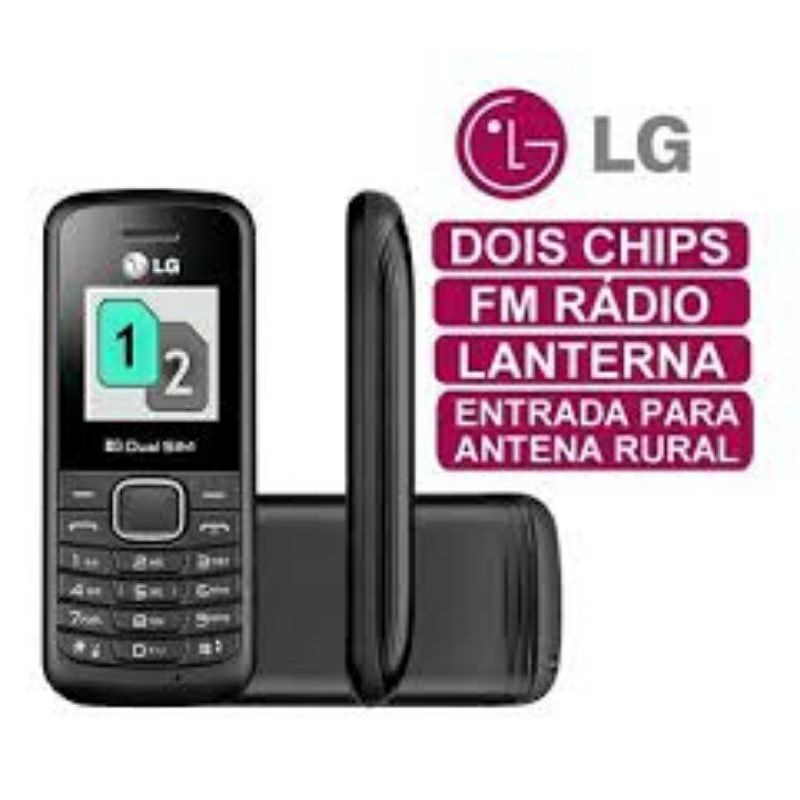 Celular LG B220 Dual sim 32 mb Preto p/ Idosos | Shopee Brasil