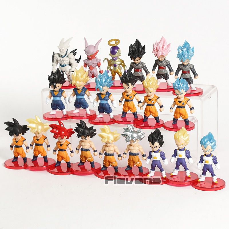 Dragon Ball Kit Com 21 Personagens Bonecos Goku Vegeta Gohan Pronta ...