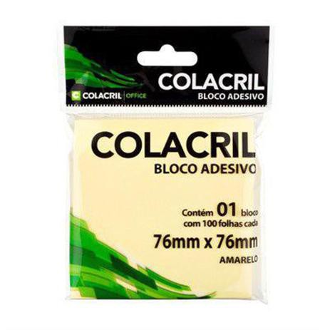 Bloco Adesivo COLACRIL 76 x 576mm c/100 folhas | Shopee Brasil