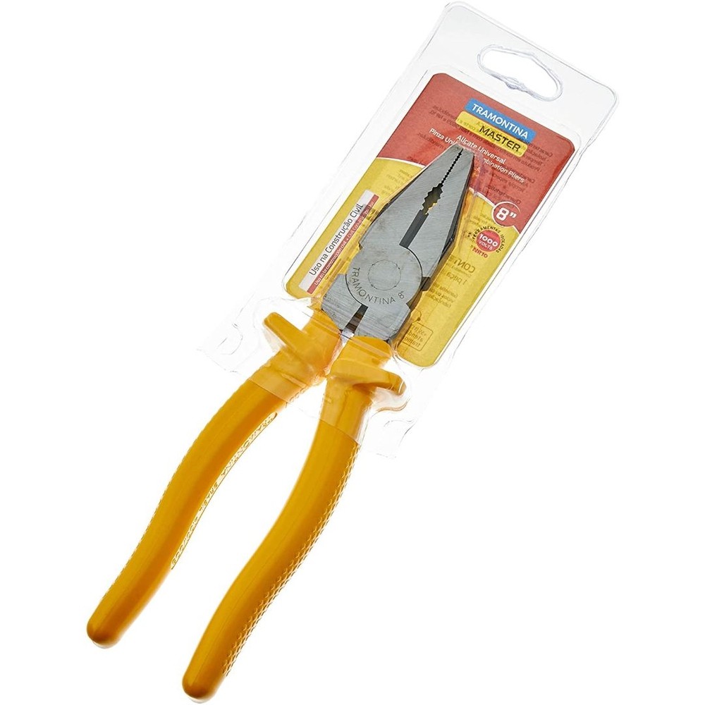 Alicate Universal 8 Tramontina 41001108 Amarelo | Shopee Brasil