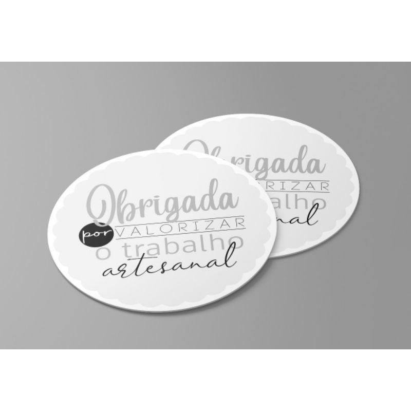 35 Stickers para encomendas "obrigada por valorizar o trabalho ...