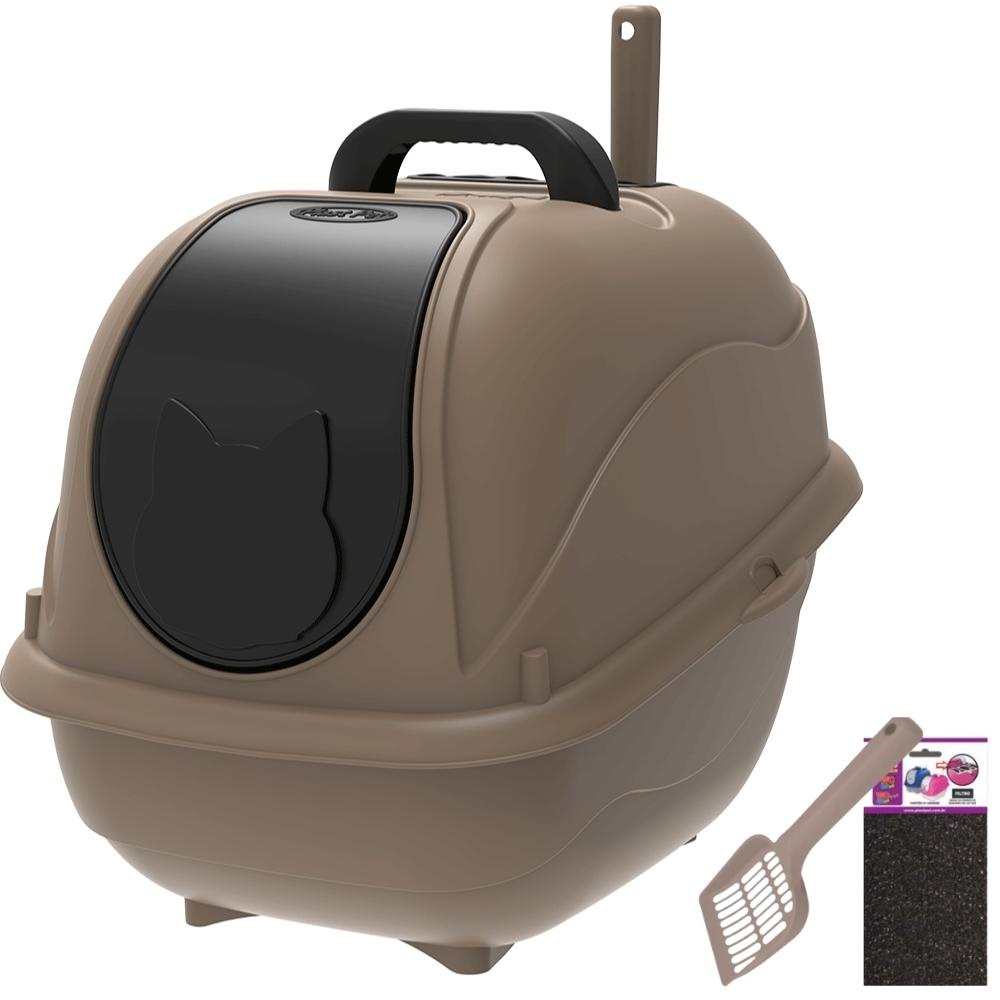 Caixa De Areia Fechada Gato Wc Cat Box Pá E Filtro - Escorrega o Preço