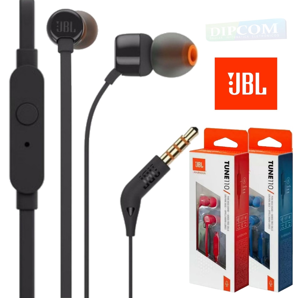 Fone De Ouvido Com Fio Original JBL [Modelo Tune110] | Shopee Brasil