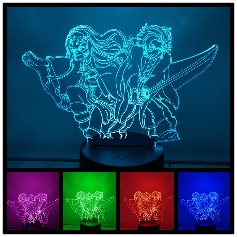 Demon Slayer Led Night Light Kamado Banjirou Nezuko Desk Lamp Mesa ...