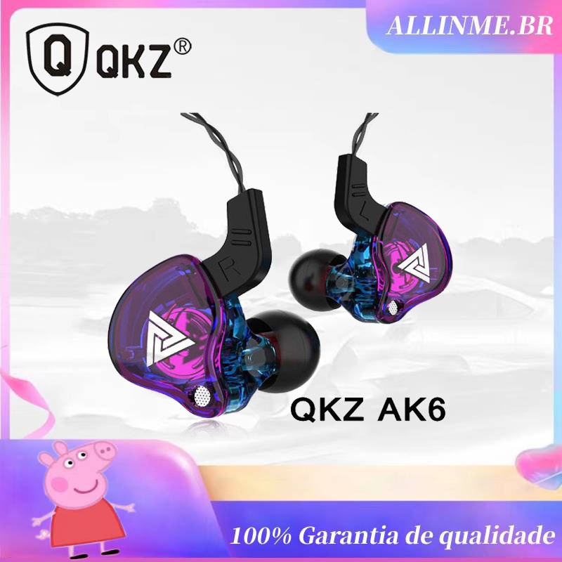 Fone De Ouvido Esportivo QKZ AK6 Com Microfone - Escorrega o Preço