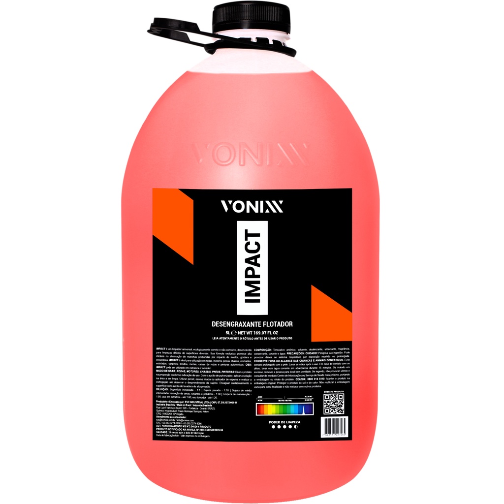 Desengraxante Vonixx Impact Limpador Universal 5L - Escorrega o Preço