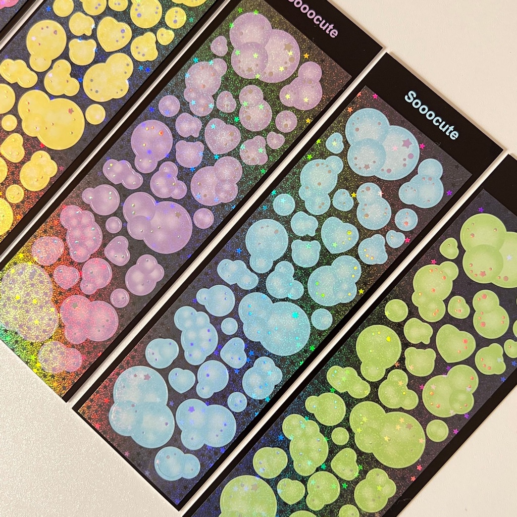 GaLiCiCi Adesivo Coreano Ins Com O Mesmo Hot Etiqueta Da Bolha De Prata ...