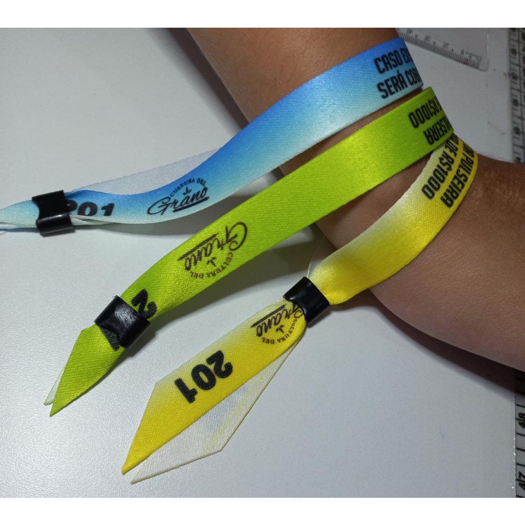 Pulseira Nylon Full Color Festas / Kit - 300 Und - Escorrega o Preço