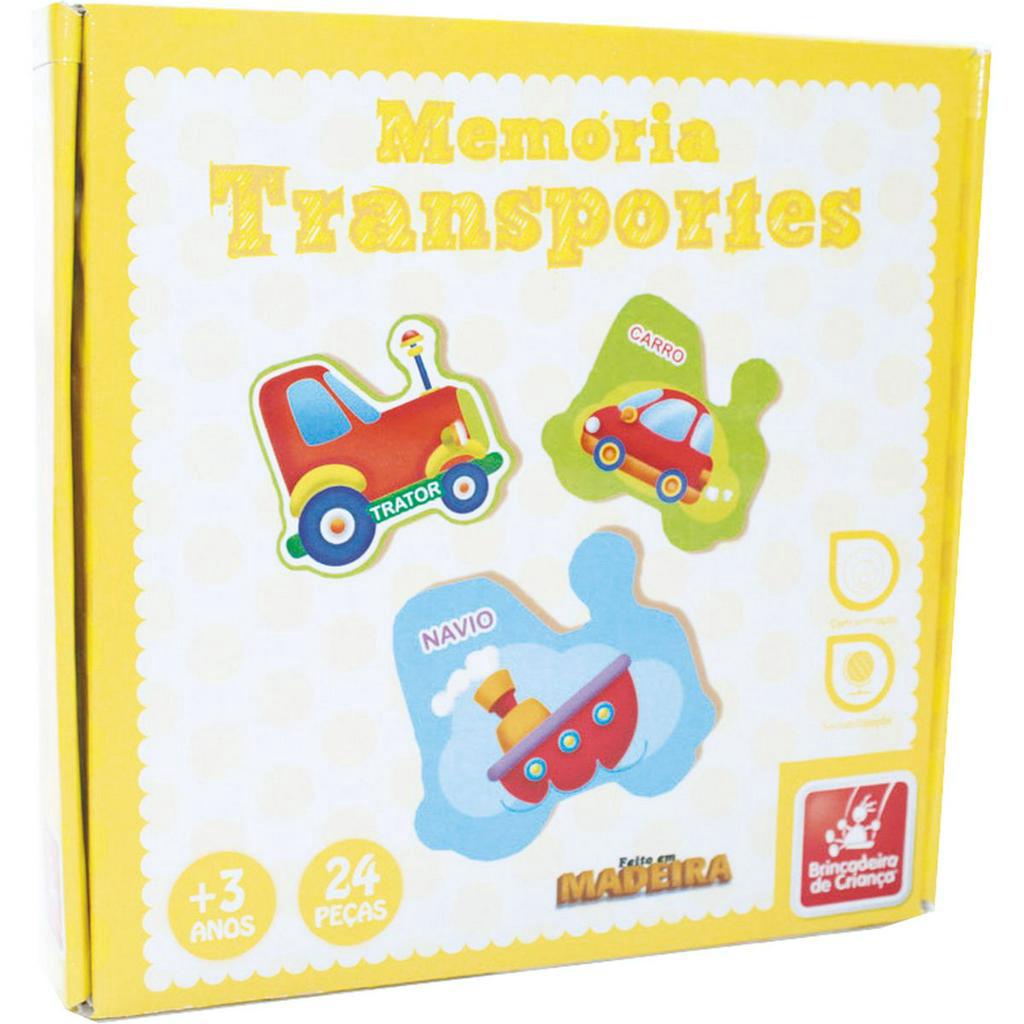 Jogo da Memoria Memoria Transportes em Madeira | Shopee Brasil