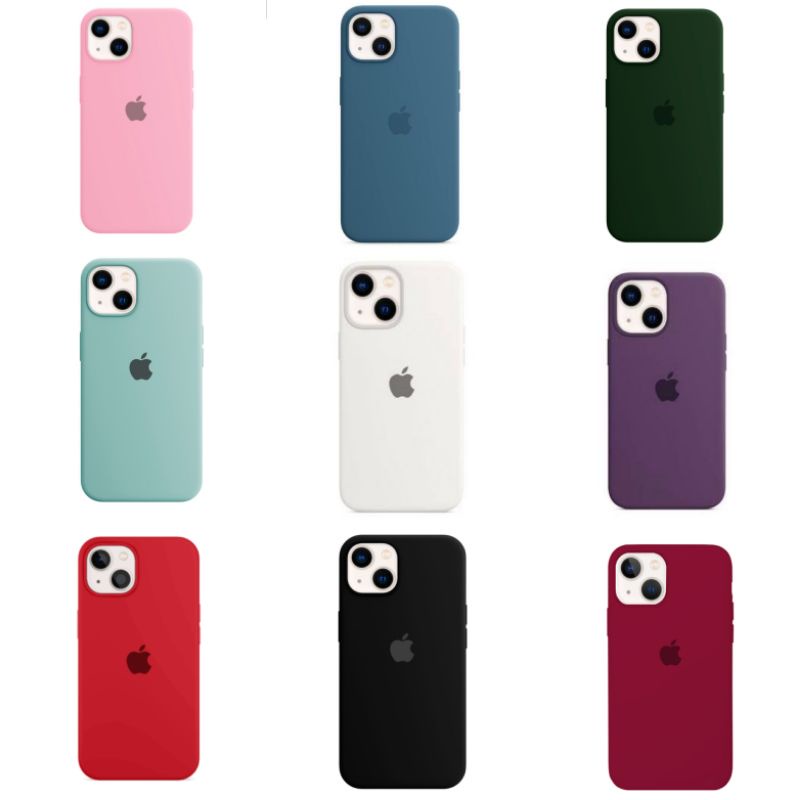 Capa liquid luxo aveludada fechada embaixo com logo de para iPhone 13/ ...