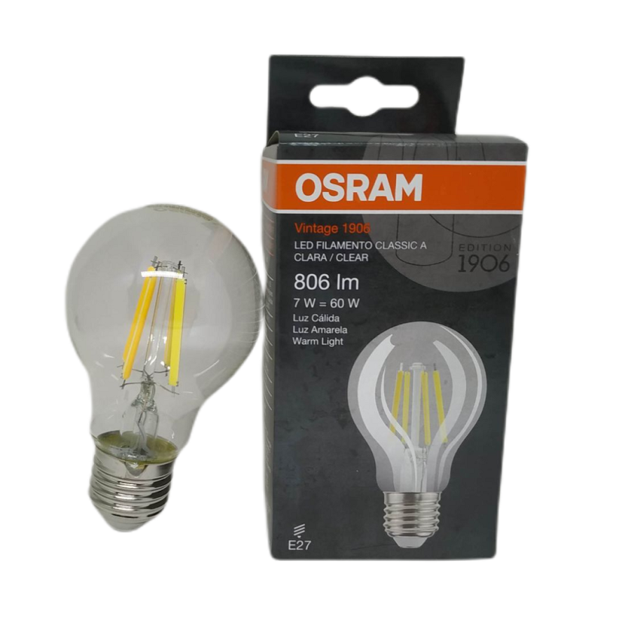 Lampada LED Filamento Vintage Classic E27 7w Amarela Osram | Shopee Brasil