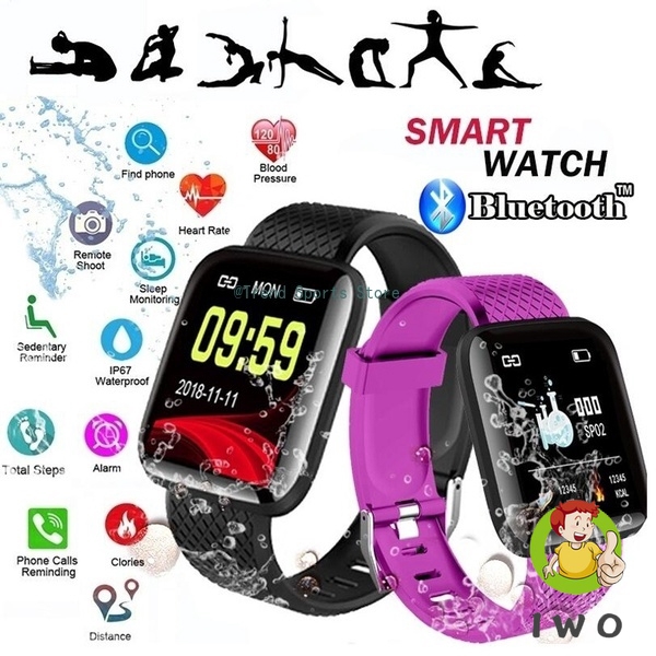 Smartwatch 116plus Bluetooth Com Monitor De Placa Frequ Ncia Aca / Rel Gio Esportivo Prova D ...