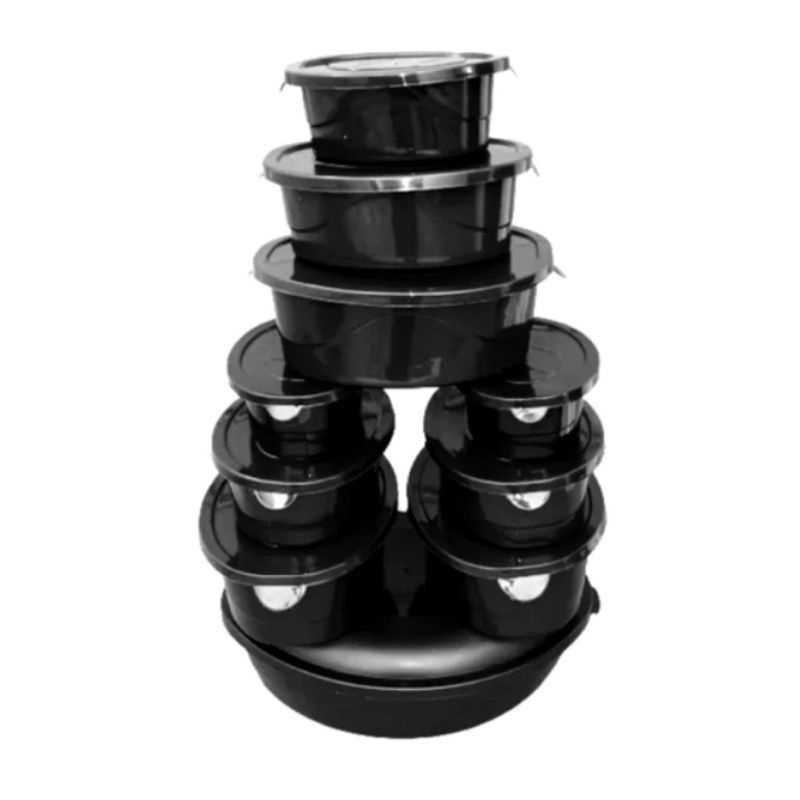 conjunto 10 potes vasilhas tipo Tupperware tapauer com tampa 100% ...