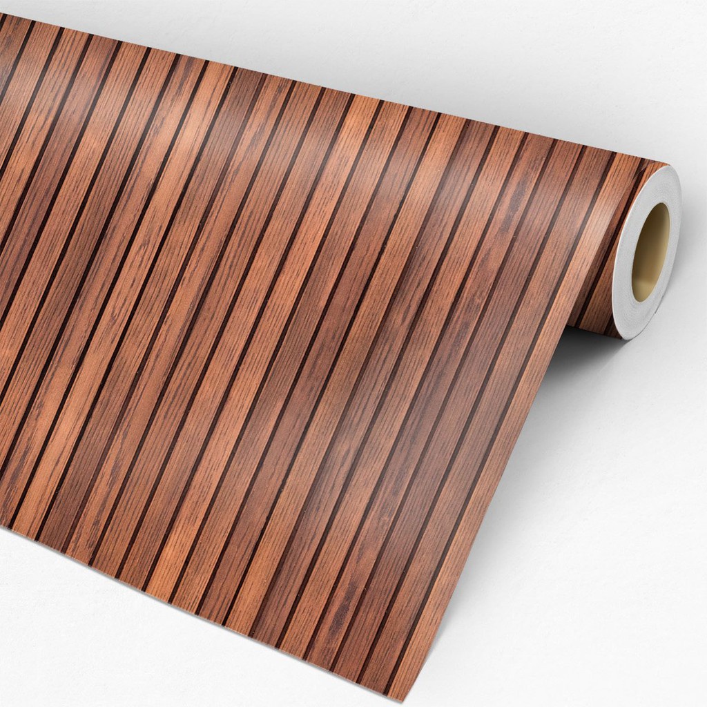 Papel De Parede Adesivo Madeira Ripada Escura 48cm X 1 5m Shopee Brasil