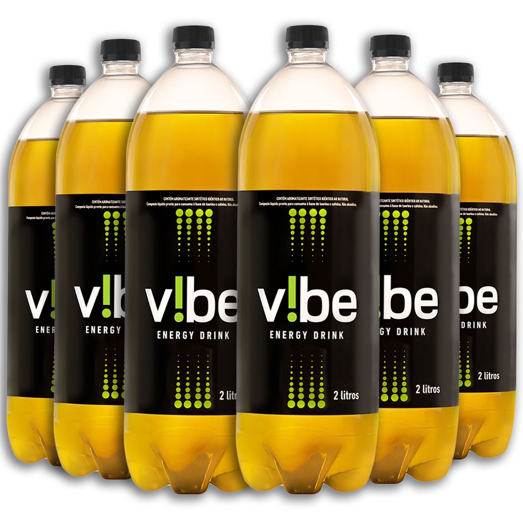 Kit 6 Energéticos Vibe Energy Drink 2 litros | Shopee Brasil