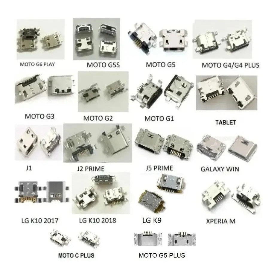 kit Conector Carga Usb V8 200 Unidade LG, samsung, motorola, tablet ...