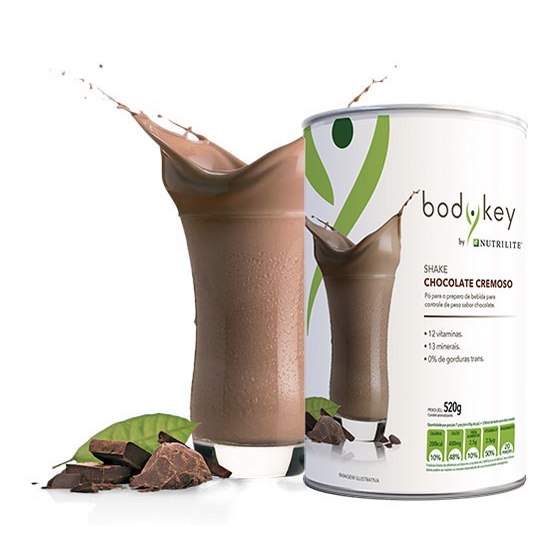 Shake BodyKey Chocolate Cremoso Original Amway 520g | Shopee Brasil