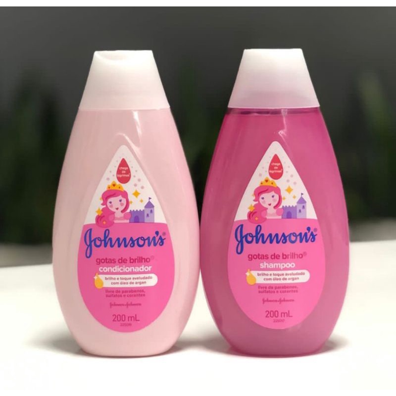 Shampoo + Condicionador Johnsons Baby Gotas De Brilho 200ml | Shopee Brasil