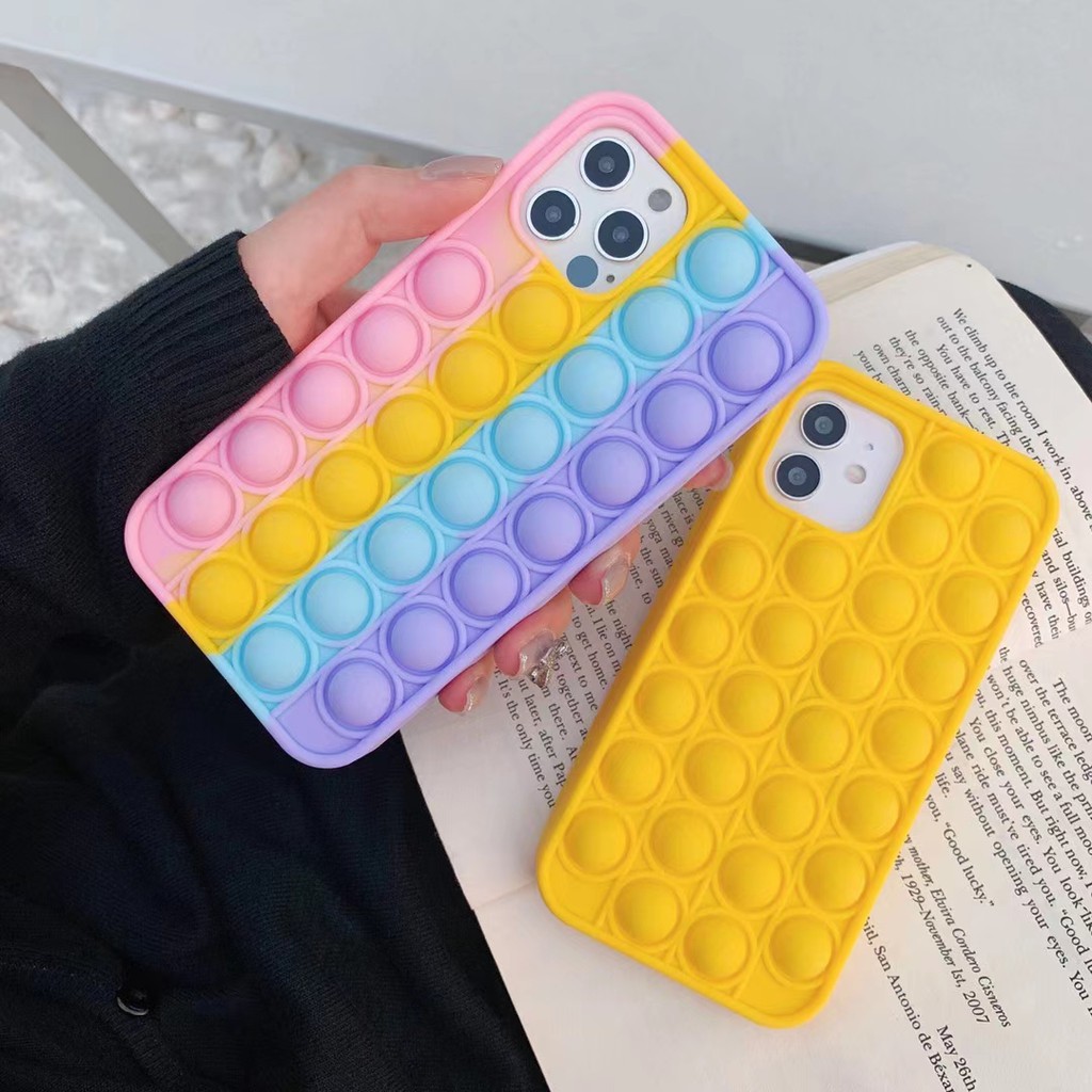 Pop-It Capa Bolha Anti-Stress Alívio Fidget Toy Para iPhone 13 12 Pro ...