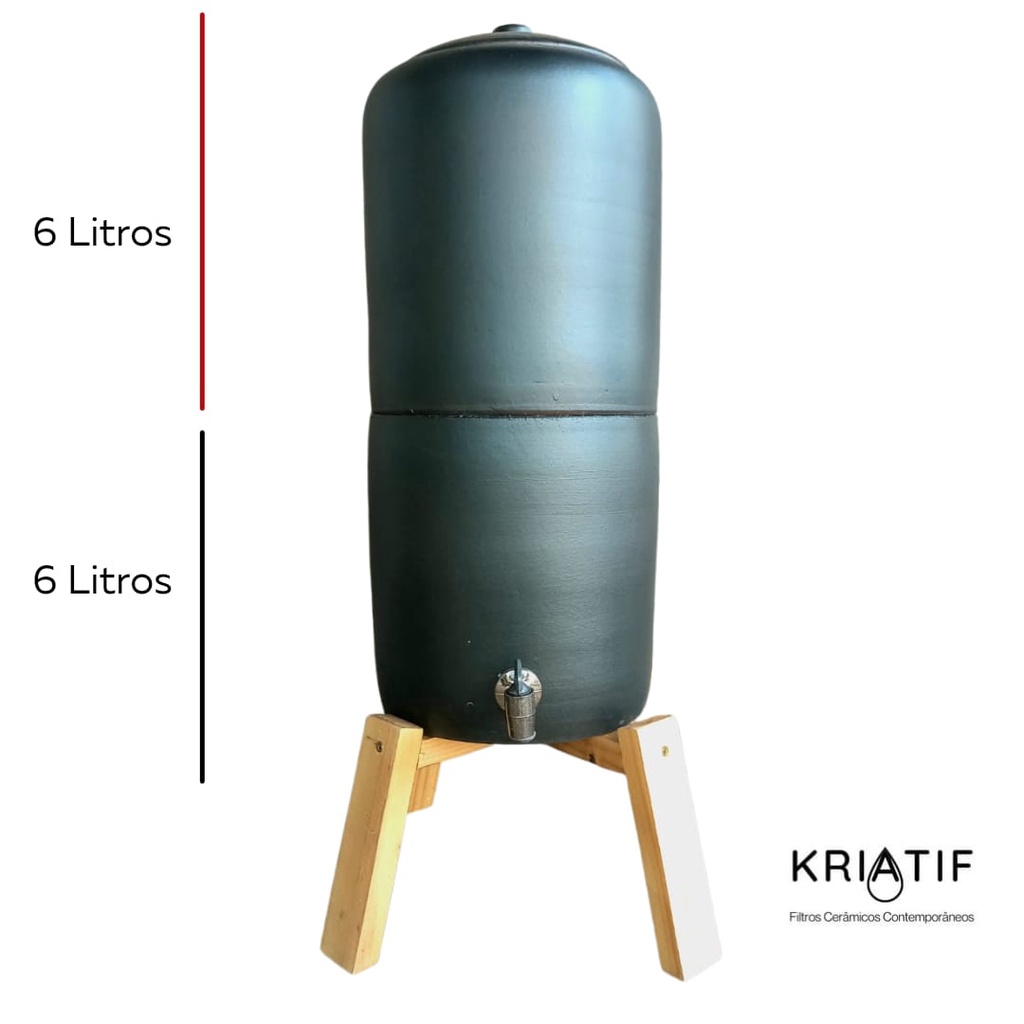Filtro de Barro para Água Kriatif Black 6 Litros | Shopee Brasil