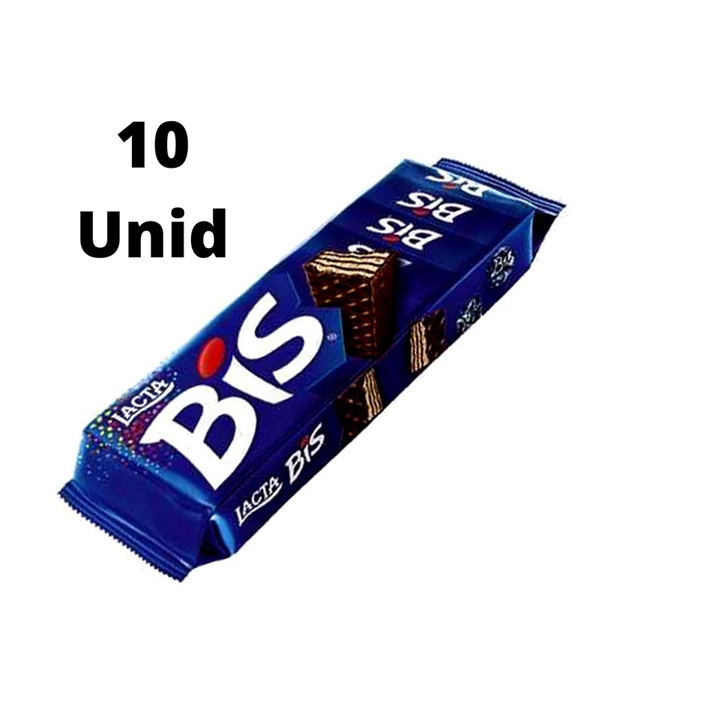 Kit C/10 Caixas Chocolate Bis Lacta 126g | Shopee Brasil