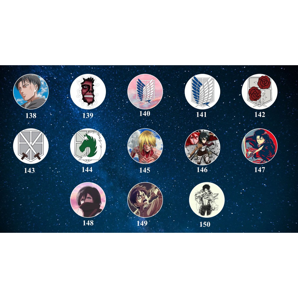 Bottons personalizados, SNK, Attack On Titan, Shingeki no Kyojin ...