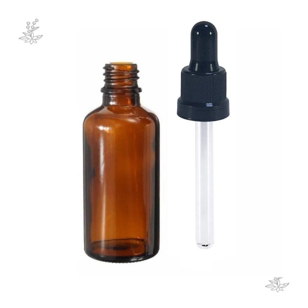 05 Frasco Conta Gotas Gotejador Vidro Âmbar 30ml Tampa Preta | Shopee ...