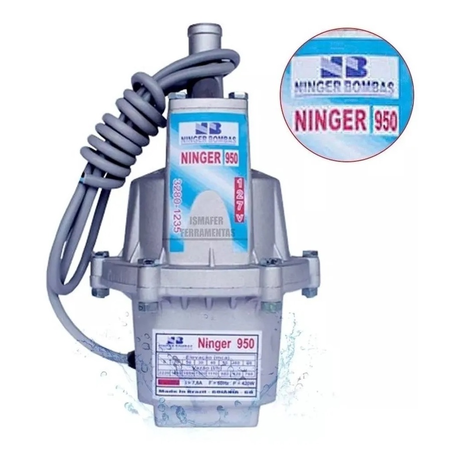 Bomba Submersa Sapo Poço/cisterna Ninger 950 220V Saída ø1” polegada ...