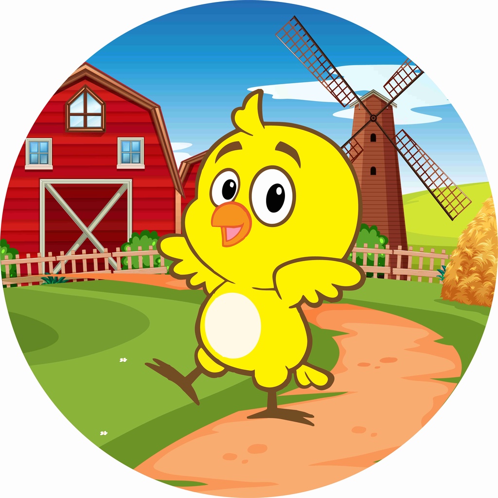 Painel Redondo Tema Pintinho Amarelinho Para Decoração de Festa Em ...