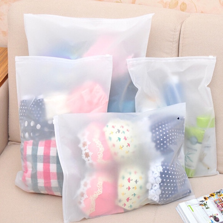 Saco De Viagem Transparente Embalagem De Mercadorias Com Zíper Fosco À ...