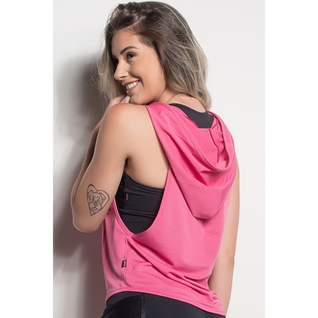 Regata Dry Fit Feminina Com Capuz | Shopee Brasil